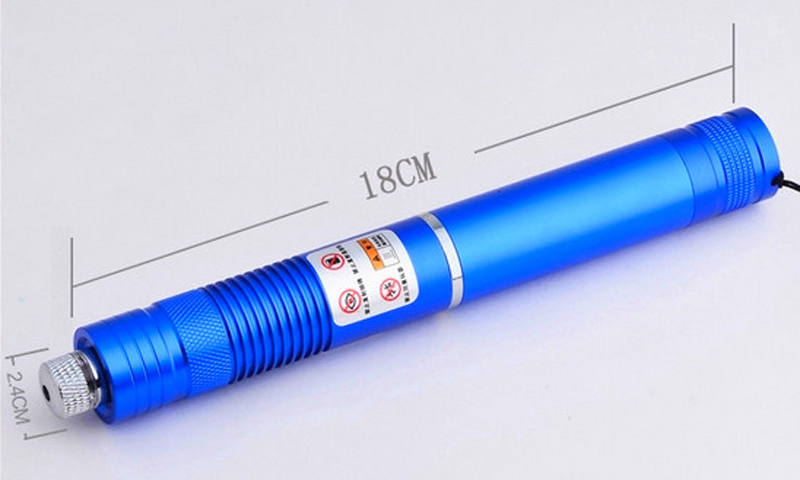 1000mW 450nm Blue Laser Pointer Burning Cigarette Adjustable Flashlight